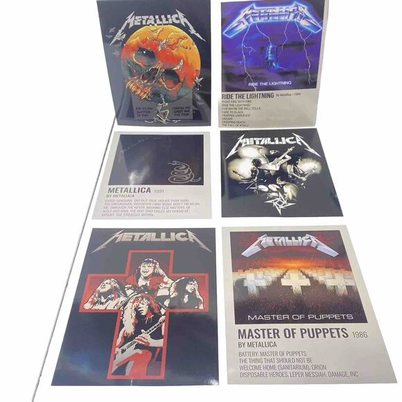 Accents | Metallica Album Covers Cardstock Photos 6pc Set New Heavy ...